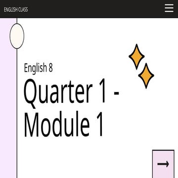 English - Grade 8 - Quarter 1 - Module 1.pptx