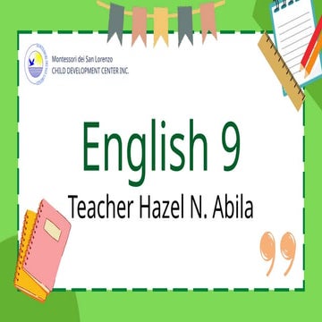 ENGLISH 9 - AUGUST 20 - Aynschronous - T. Hazel.pptx