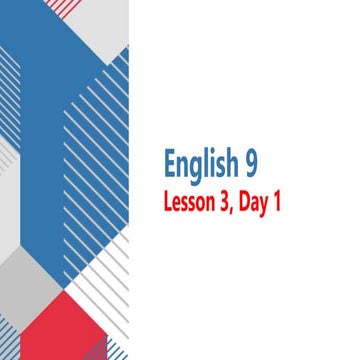 English 9-Demo Topic Analyze literature as a means of connecting to the ...