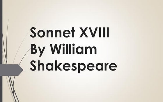 Shakespeare's Sonnets | PPT