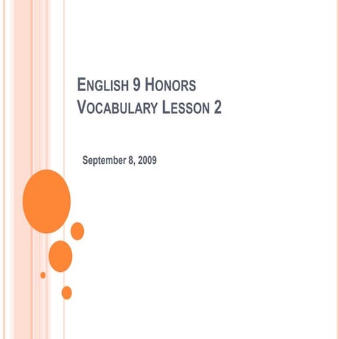 English 9 Honors Vocab 2 | PPTX