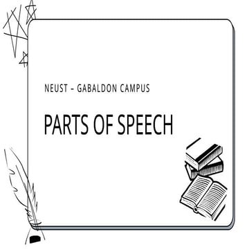 Parts of speech ppt | PPTX