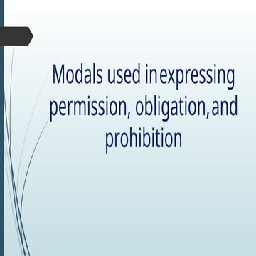 english 9 Q1 1 - Modals used in expressing permission, obligation, and ...