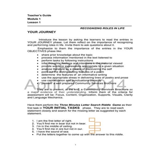 K-12 Teacher's Guide Grade 9 | PDF