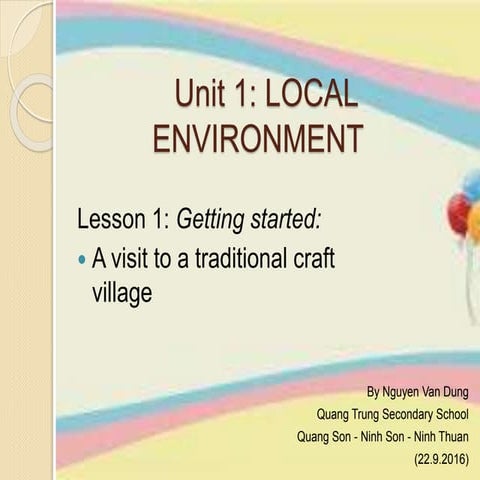 English 9 unit 1 listen and read | PPTX