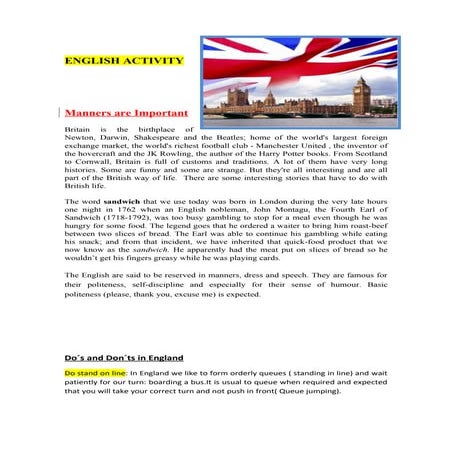 English activity | DOC
