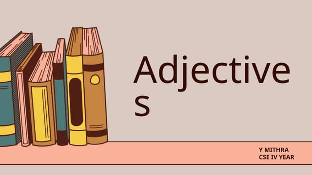 identifying adjectives for english grade 3 | PPT