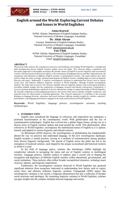 Sociolinguistics insights, extended explanation of | PPT