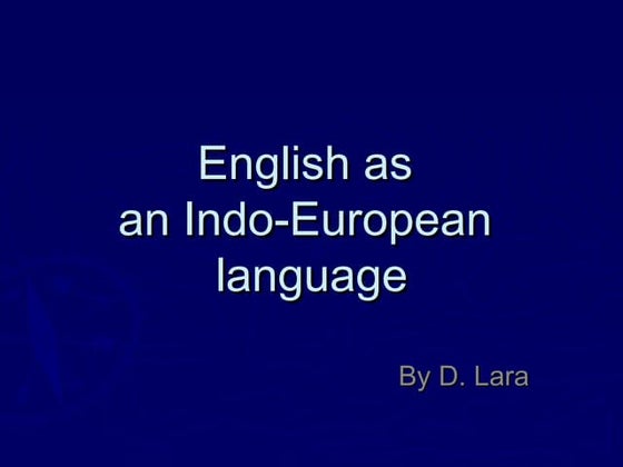 The indo european family of languages2 | PPT