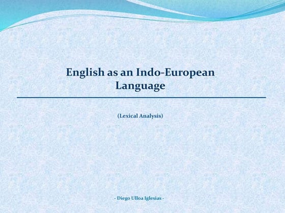 The indo european family of languages | PPT