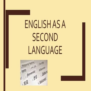 English as a second language | PPTX