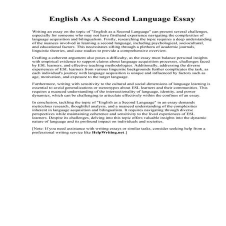 English As A Second Language Essay.pdf