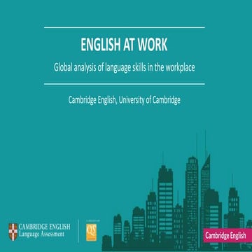 English at work presentation | PPTX