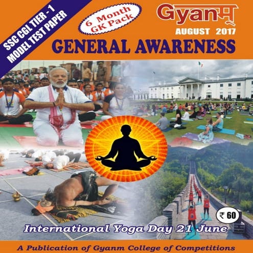 GYANM GENERAL AWARENESS (English Version) August 2017..!! | PDF