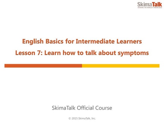 English basics for intermediate learners - Lesson 4 | PDF
