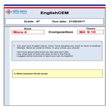 English cem 9th grade- 9.10