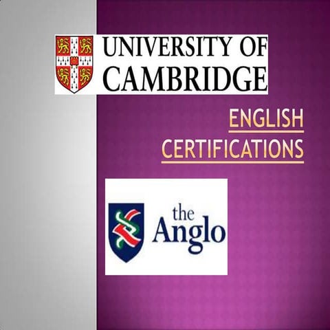 English certifications | PPTX