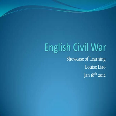 English Civil War- Showcase of Learning | PPTX