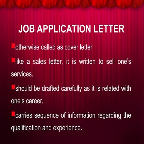 Writing an application letter | PPTX
