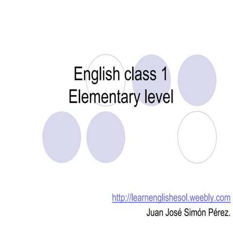 English class 1 a | PPT