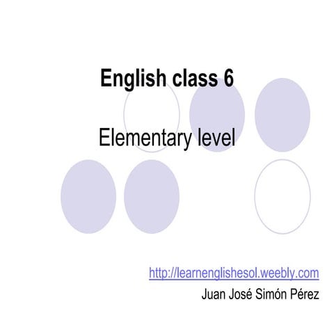 English class 6 a | PPTX