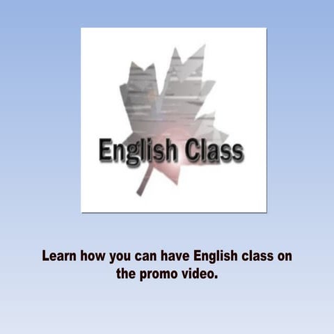 English Class Promo | PPT