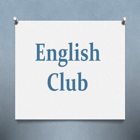 English club | PPTX