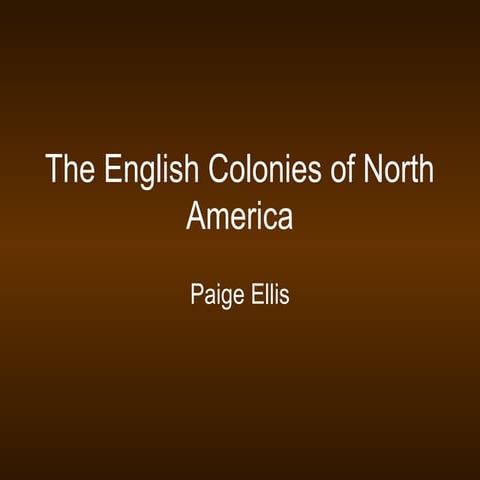 English colonies of north america | PPT