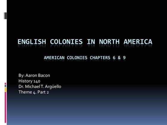 The english in north america | PPT