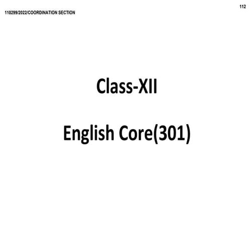 EnglishCore_301.pdf english class 12 pyq | PDF