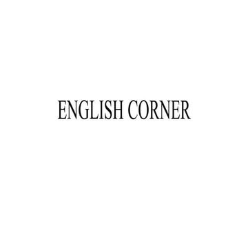 English Corner | PPTX