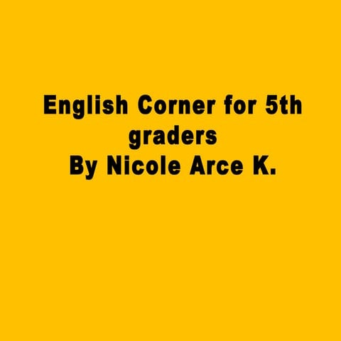 English corner | PPT