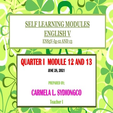 ENGLISH COT Module 12 and 13 in English.pptx