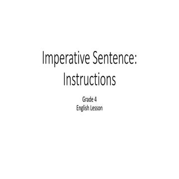 English Lesson: Grade 4- Imperative Sentence.pptx