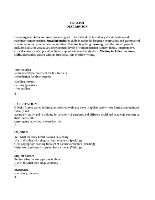 LEARNING COMPETENCIES GRADE 2 | PDF