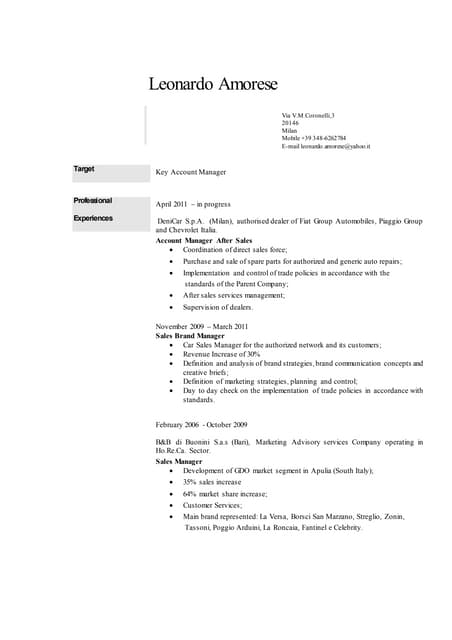 Carlo catalano 18 04-2016 cv | PDF | Business Administration | Business