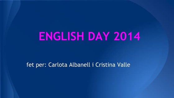 English day 2014 | PPT