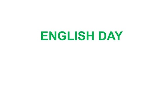 English day 2014 | PPT