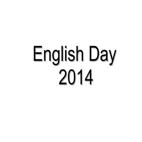 English day 2014 | PPT