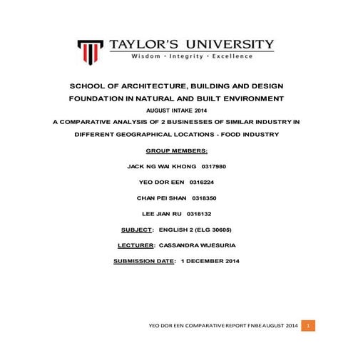 English ll - Final assignment report | DOCX | Business Administration ...