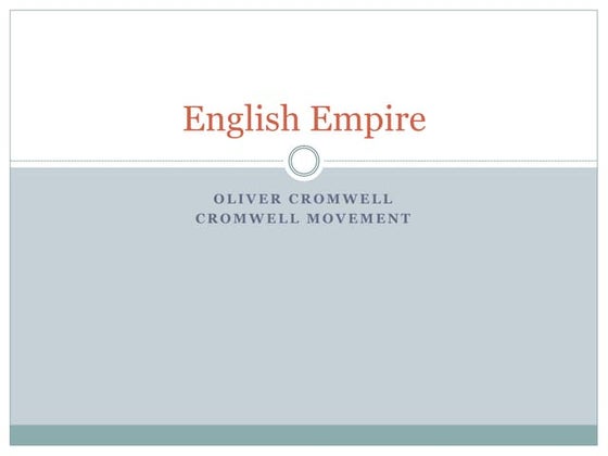 Oliver Cromwell | PPT