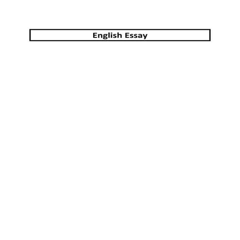 English essay | DOCX