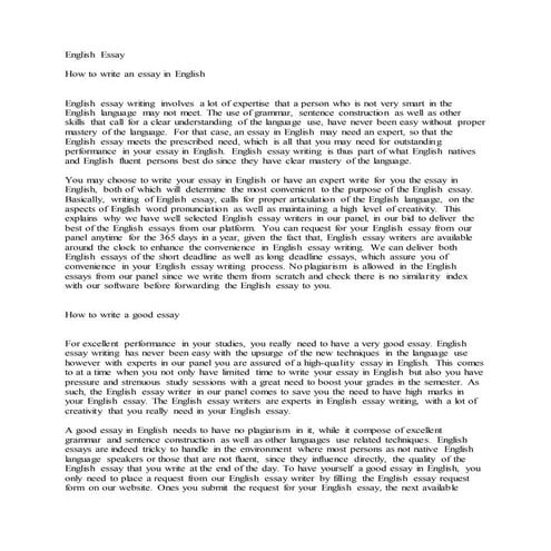 English essay | DOCX