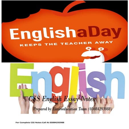 CSS English Essay Notes | PDF