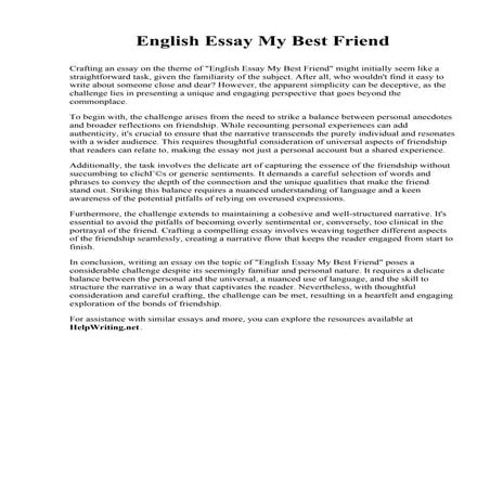 English Essay My Best Friend.pdf