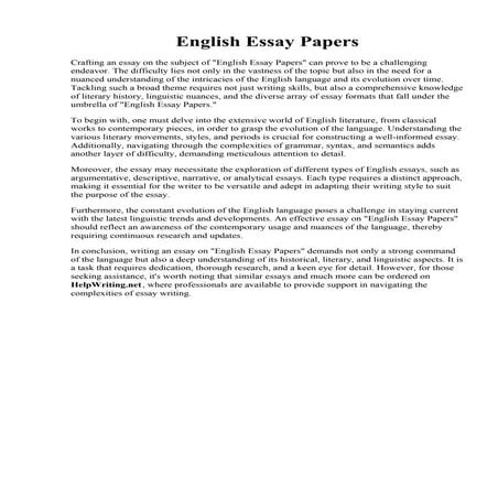 English Essay Papers. Latest PMS 2016-17 Papers English Essay / English ...