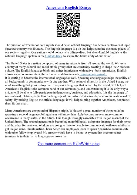 Examples Of English Essays | PDF