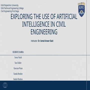 Artificial intelligence in civil engineering | PPTX