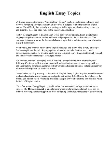 Sample Textual Analysis Essay. Judson University | PDF