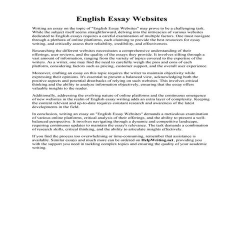Examples Of Response Essays | PDF